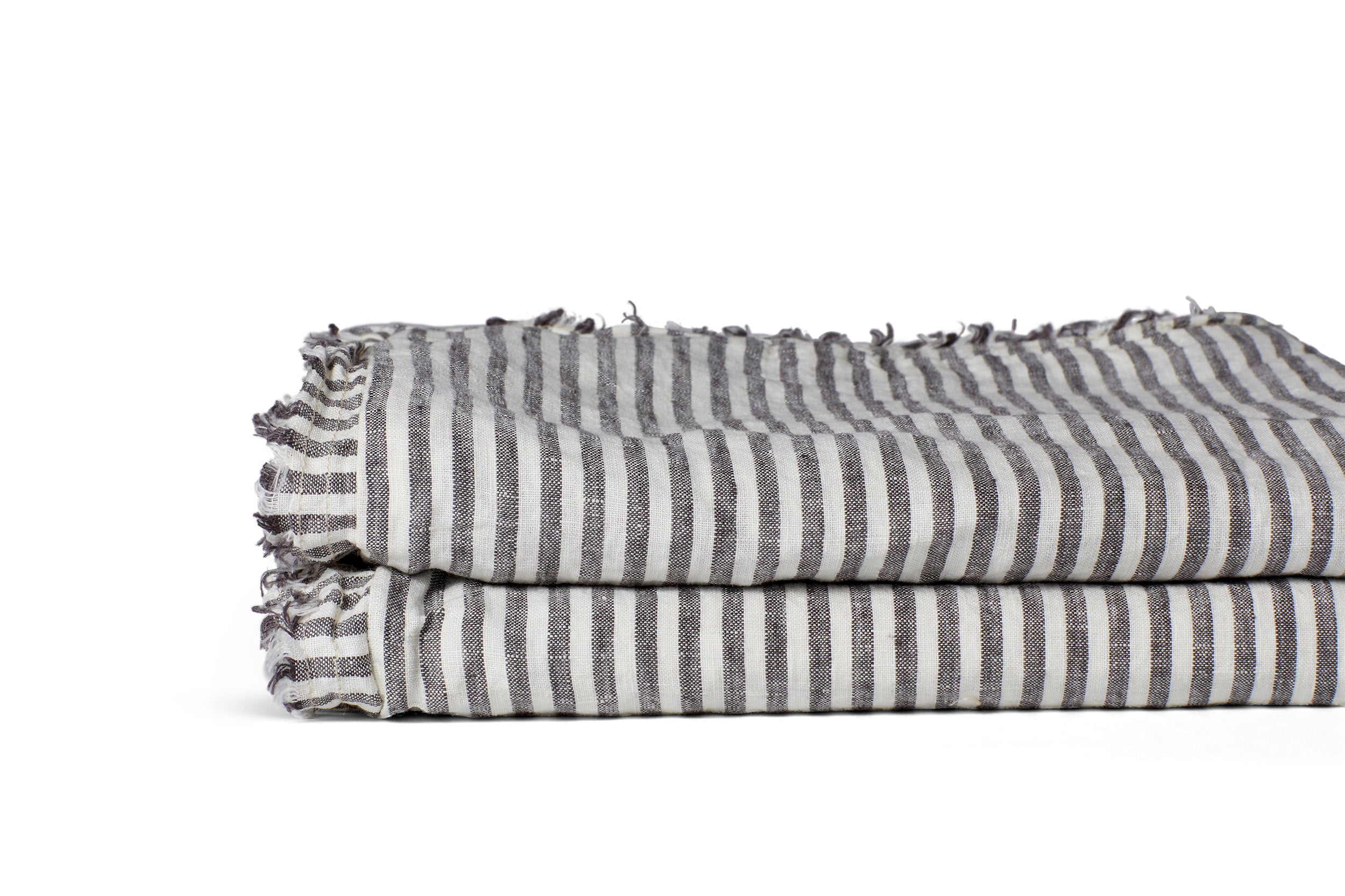 LINEN PILLOW SET CHARCOAL STRIPE – Citizen Nomade Store