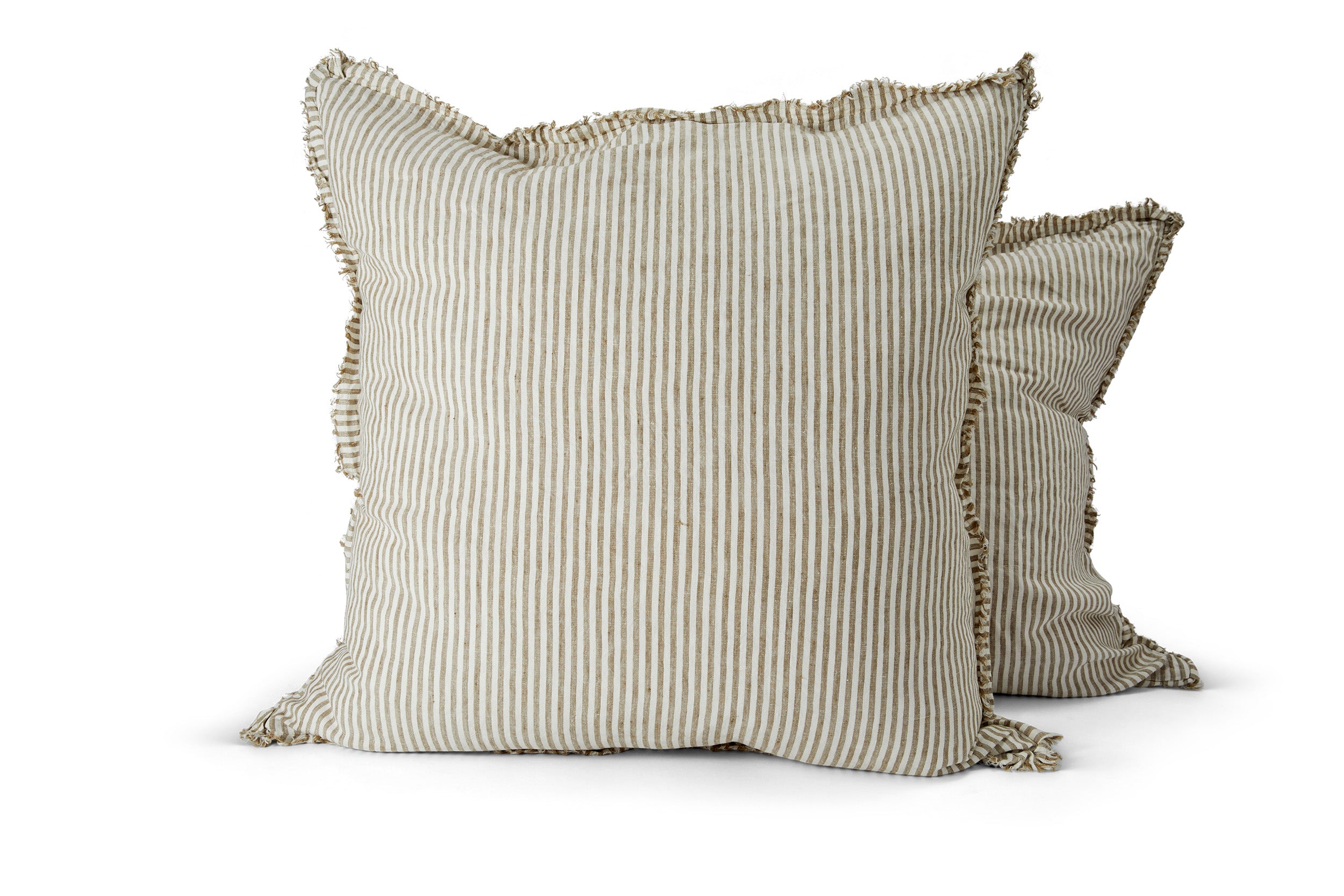 LINEN EUROPEAN PILLOW SET OLIVE STRIPE – Citizen Nomade Store