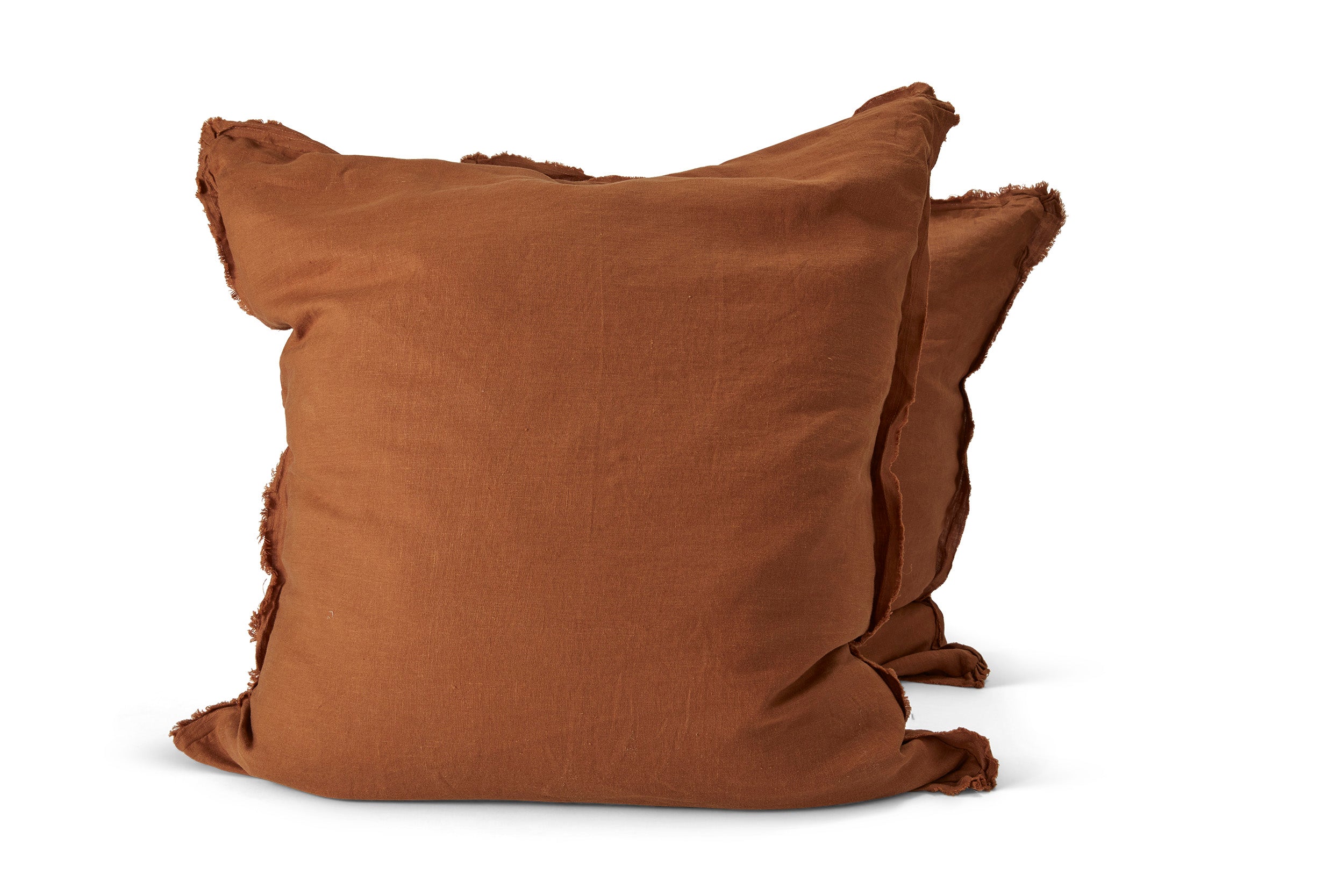 LINEN EUROPEAN PILLOW SET TOBACCO – Citizen Nomade Store