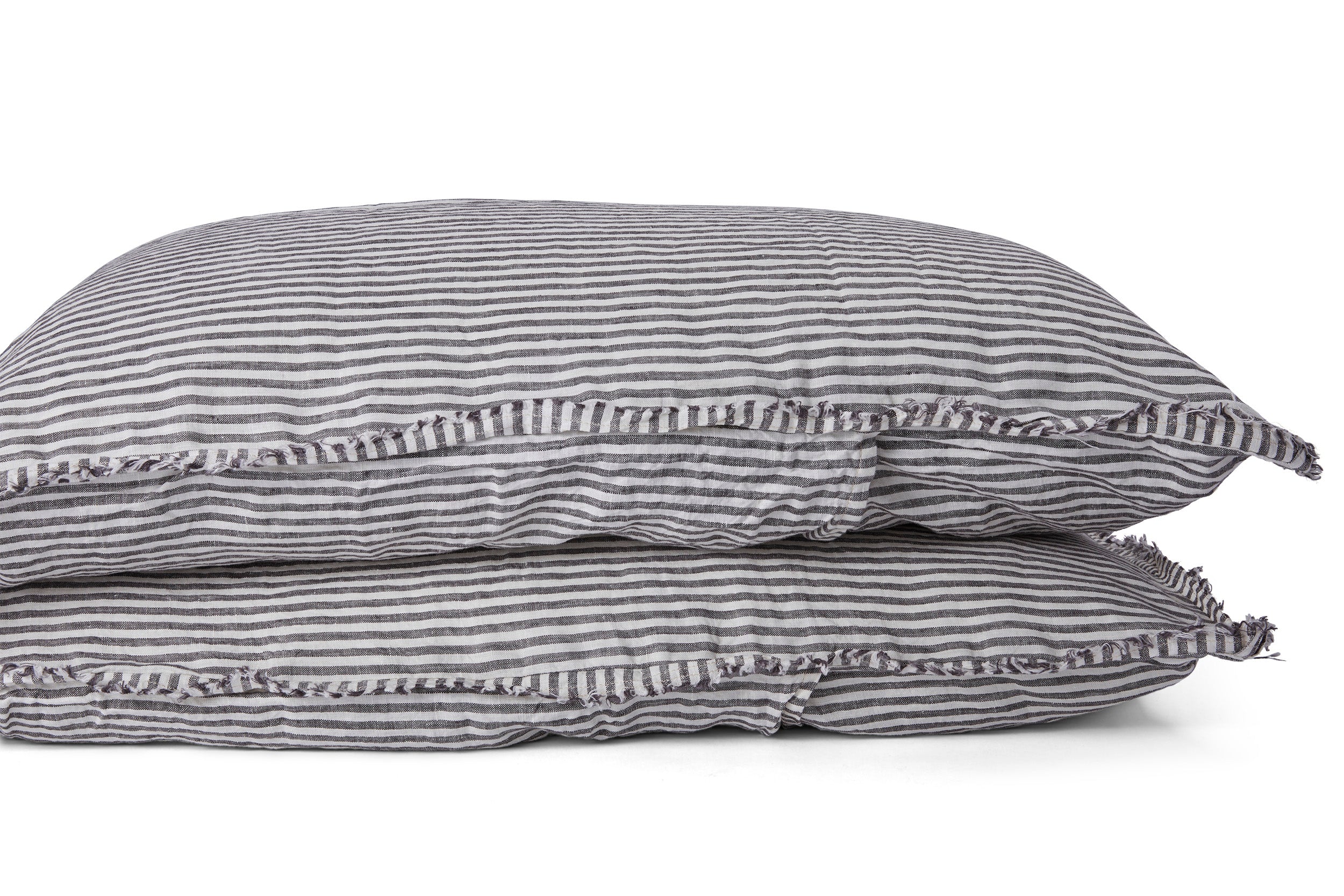 LINEN PILLOW SET CHARCOAL STRIPE – Citizen Nomade Store