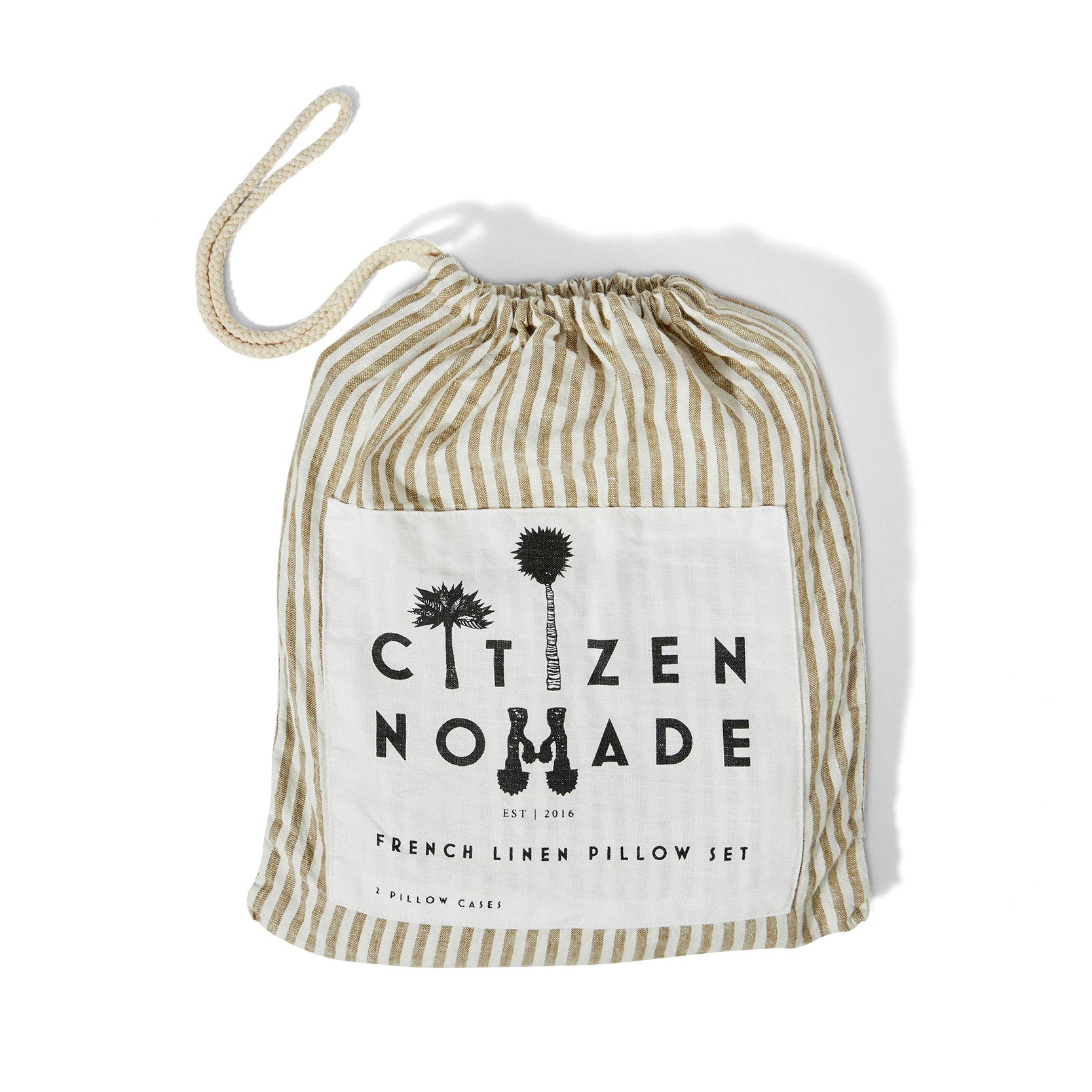 LINEN PILLOW SET OLIVE STRIPE – Citizen Nomade Store